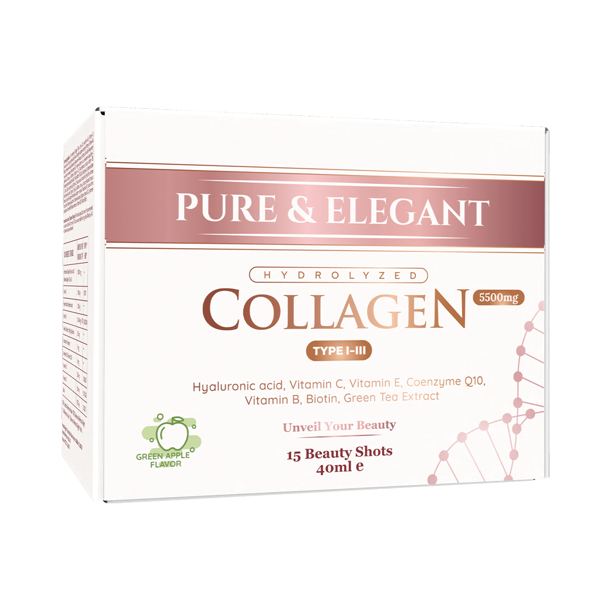 Pure & Elegant Collagen Type 1-3 5500mg - Wellvalens