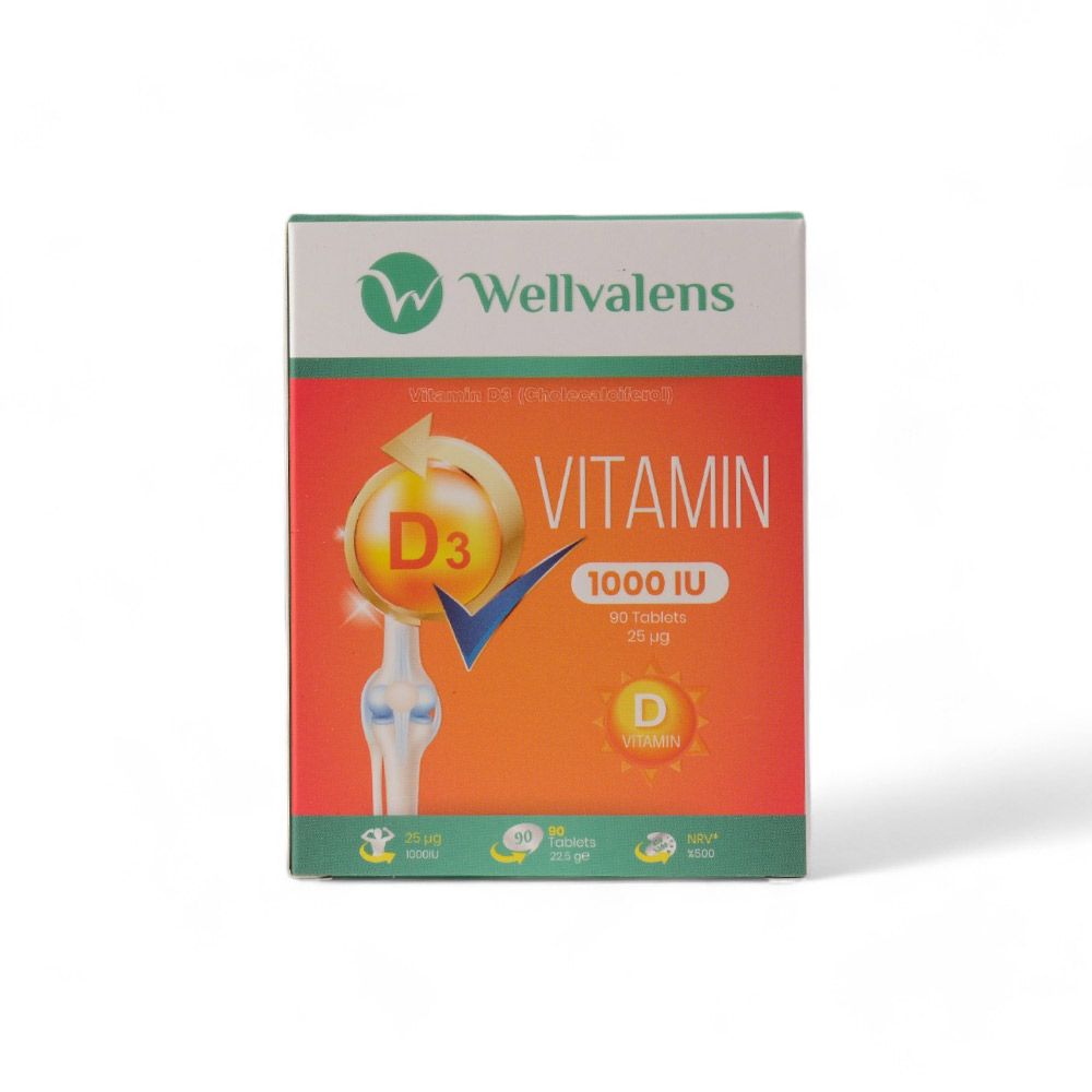 D3 1000 IU 90 Tablet - Wellvalens