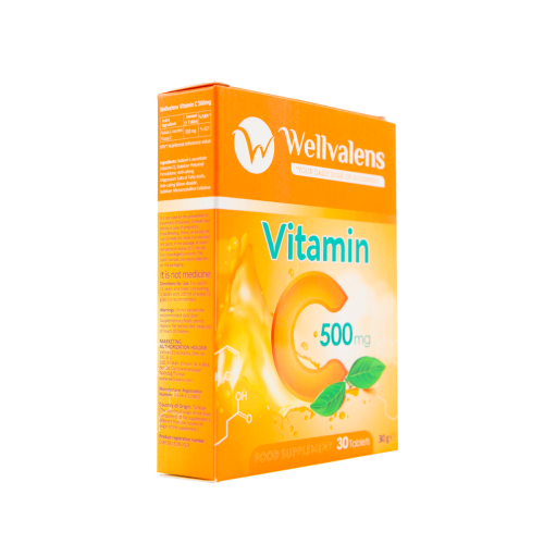 Vitamin C 500 mg Tablet - Wellvalens